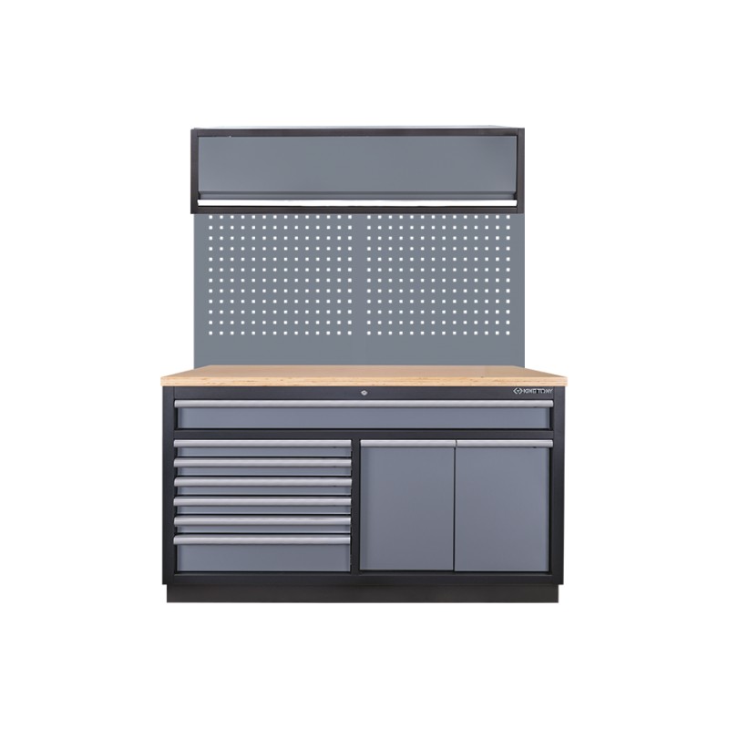 Mobilier d'atelier complet (noir/bleu/bois) King Tony