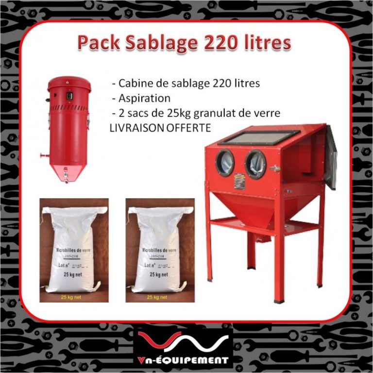 Zoom sur notre best-seller, la cabine de sablage à microbilles 220 litres